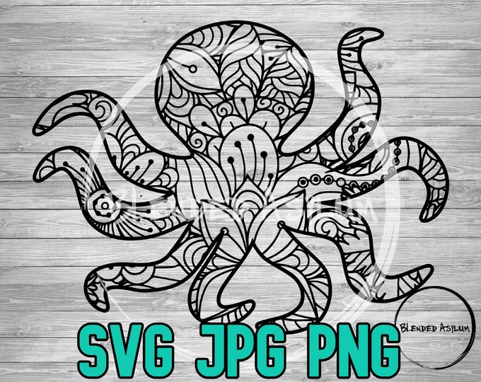 Corner Mandala SVG, Quarter Mandala SVG, Mandala SVG, Octopus Svg ...