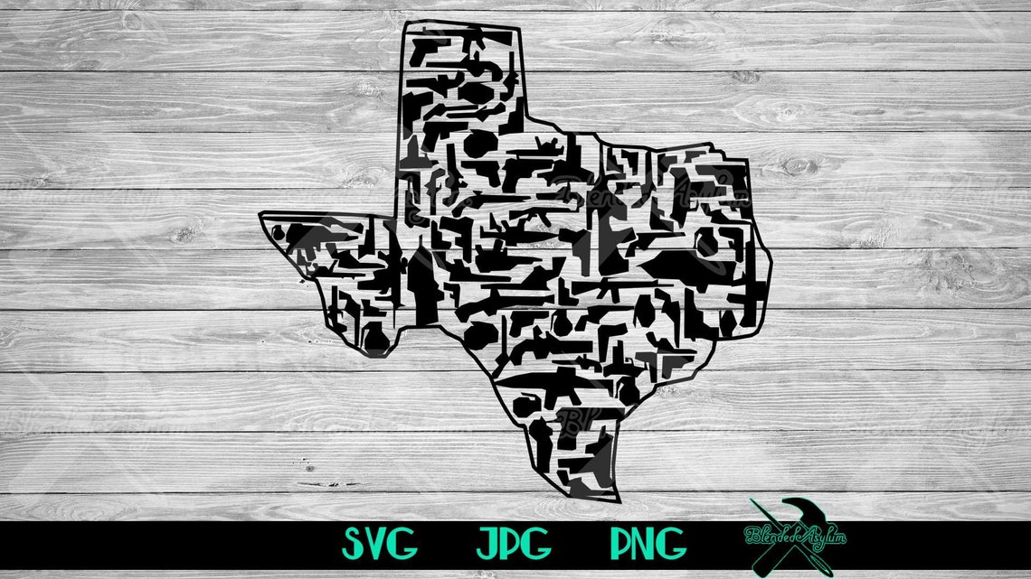 Armed Texas SVG JPG PNG Texas Guns Svg Cricut Cut File - Etsy