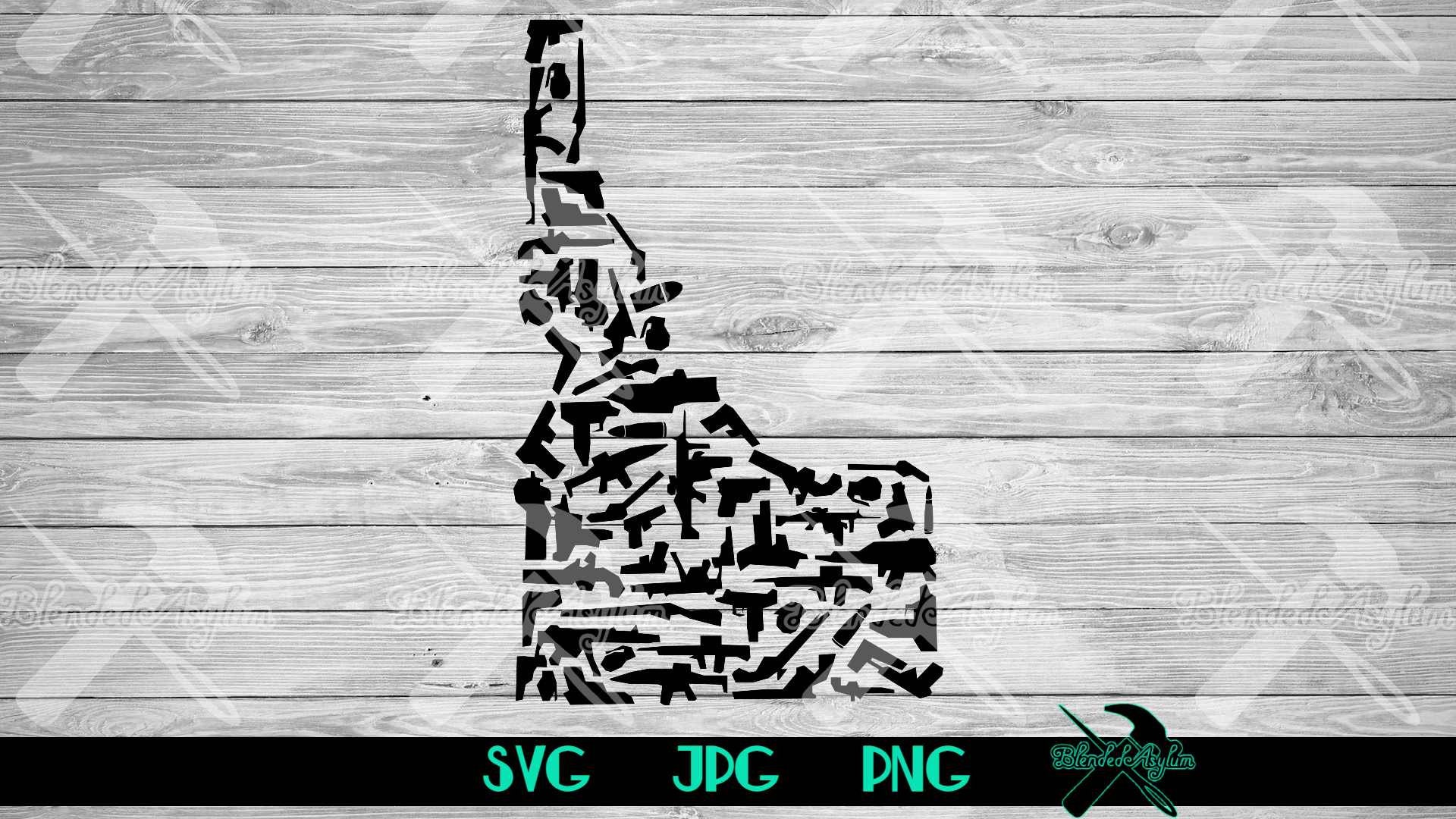 Armed Idaho SVG JPG PNG | Idaho Guns Svg | Idaho Guns | Vector Cut File ...