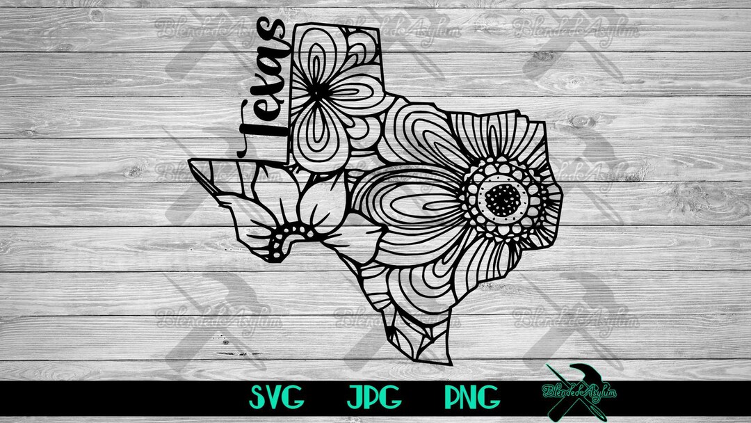 Mandala Texas Vector Cut File SVG, JPG, PNG - Etsy