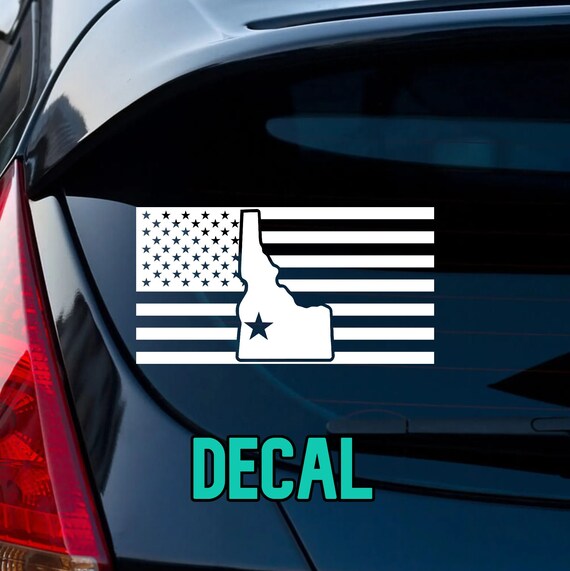 American Flag Idaho State Vinyl Decal American Flag Idaho - Etsy