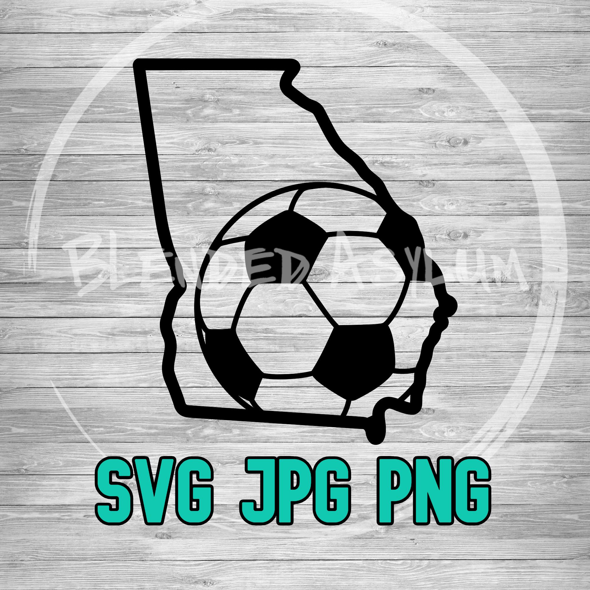 Georgia Soccer SVG PNG JPG | Georgia Soccer Vector | Cricut and ...