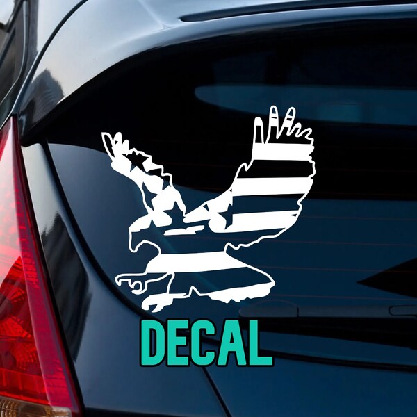 American Flag Eagle Decal - Etsy