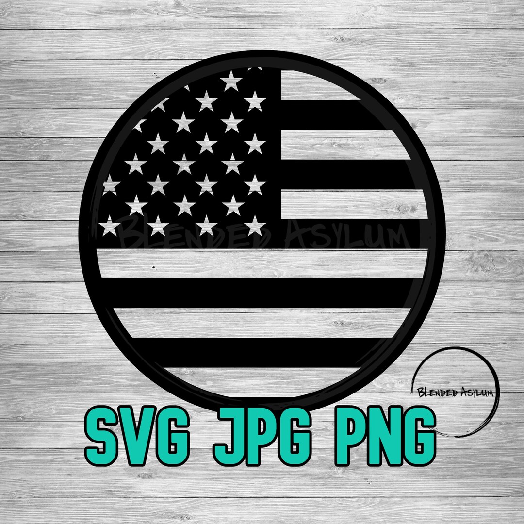 American Flag Round SVG PNG JPG | Digital Clipart | Printable | Cricut ...