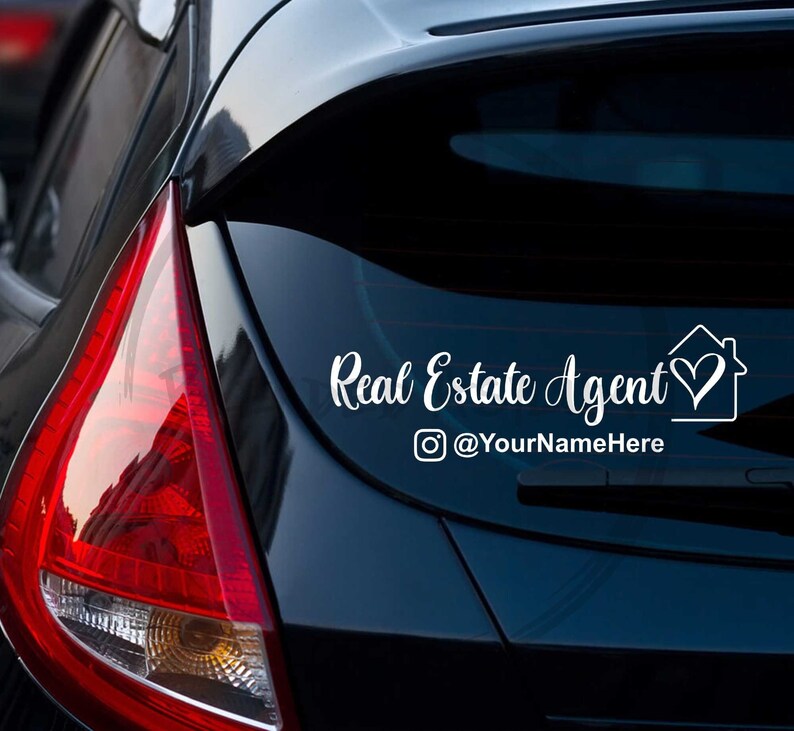 Real Estate Agent Decal Personalized Window Decal - Etsy