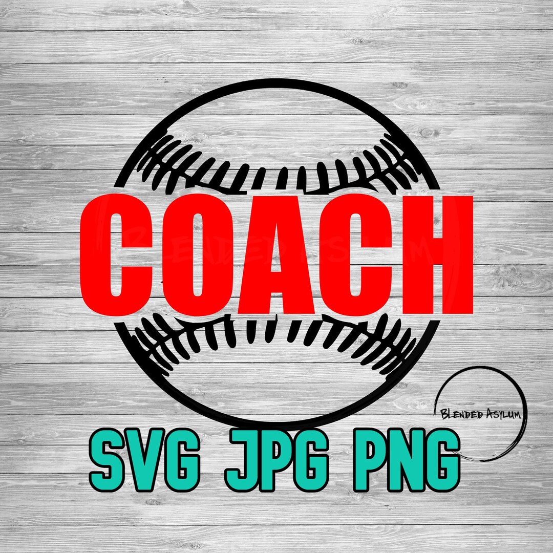 Baseball Coach 003 SVG PNG JPG | Baseball Coach Layered Vector File ...