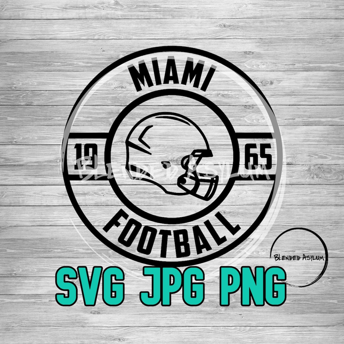 Football Founded Miami SVG PNG JPG Football Miami Vector - Etsy