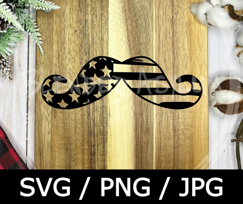 American Flag Mustache SVG PNG JPG | American Flag | United States ...