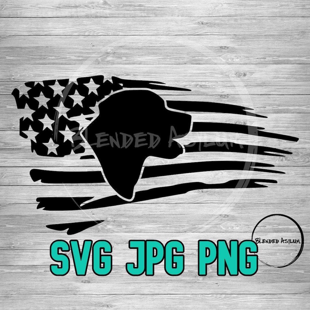 American Flag Lab SVG JPG PNG | American Flag Labrador Retriever ...