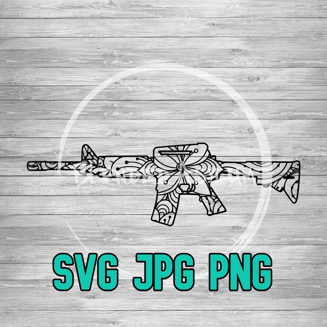 Mandala AR 002 SVG PNG Jpg Vector Cut File Ar-15 Mandala Cricut File ...