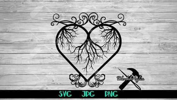 Rooted Heart Vector Cut File SVG JPG PNG | Etsy