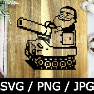Santa's Little Panzer SVG, PNG, JPG, Christmas Decoration, Santa Claus ...