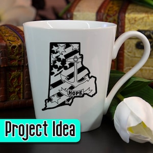 Rhode Island American State Flag SVG PNG JPG | Rhode Island Vector ...