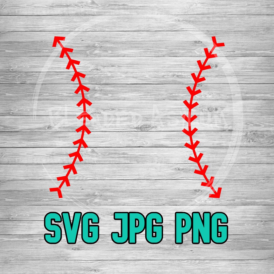 Baseball Stitches SVG PNG JPG Baseball Stitching Vector File Softball ...