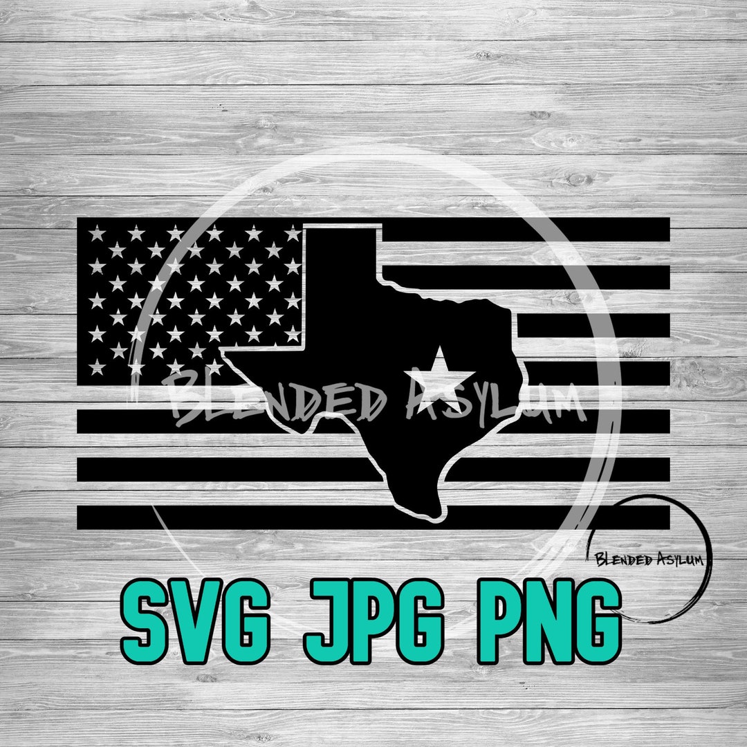 American Flag Texas State SVG PNG JPG | American Flag Texas Svg ...