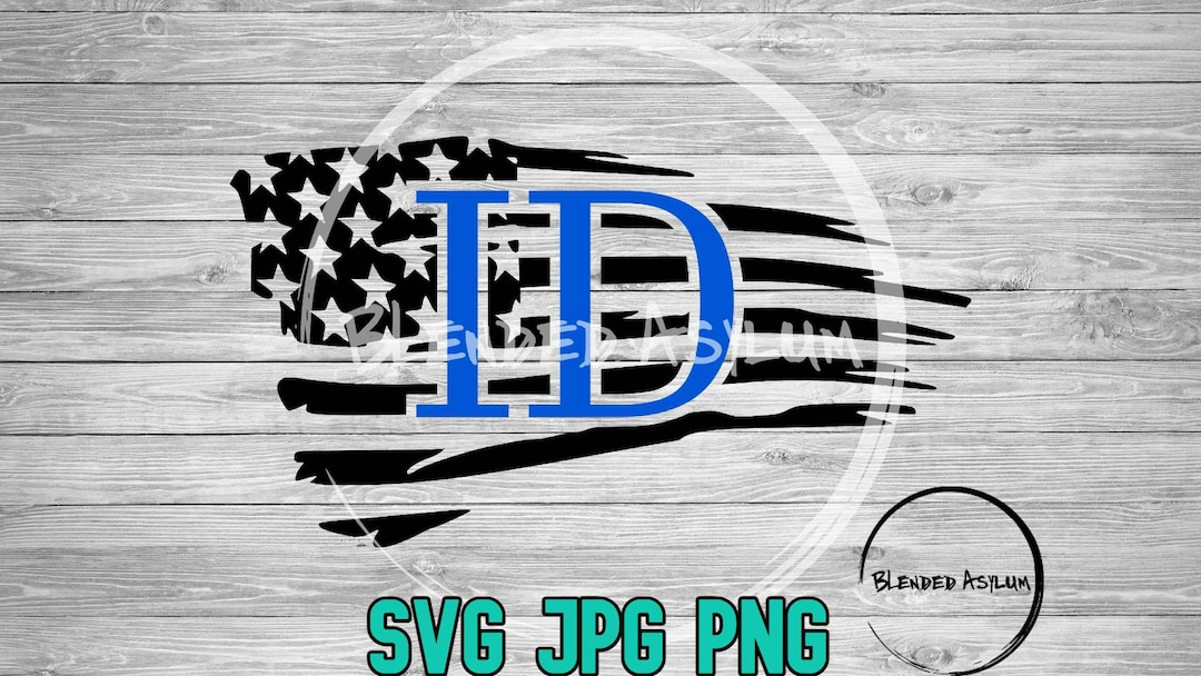 American Flag ID SVG JPG Png Layered American Flag Idaho - Etsy
