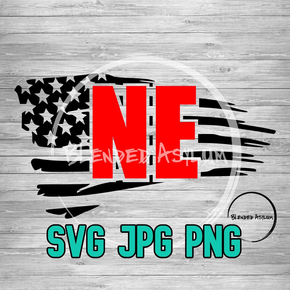 American Flag NE SVG PNG Jpg Layered Vector Digital - Etsy
