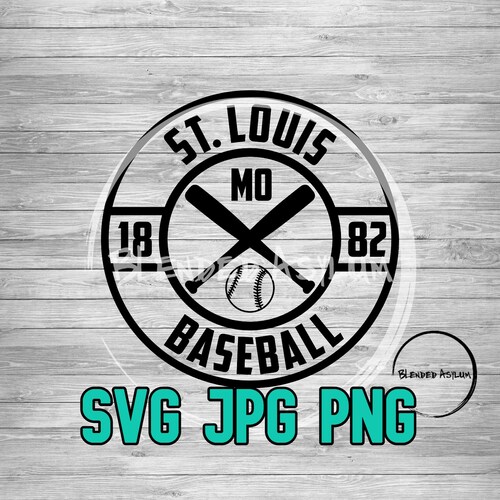 Baseball Founded St. Louis SVG PNG JPG Baseball St. Louis Mo - Etsy