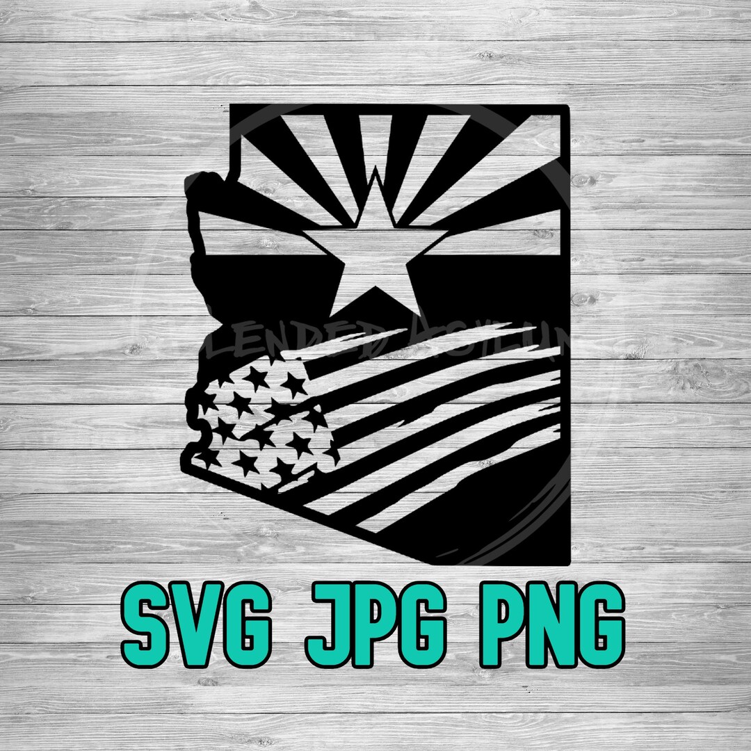 Arizona American State Flag SVG PNG JPG | Grand Canyon State | Cricut ...