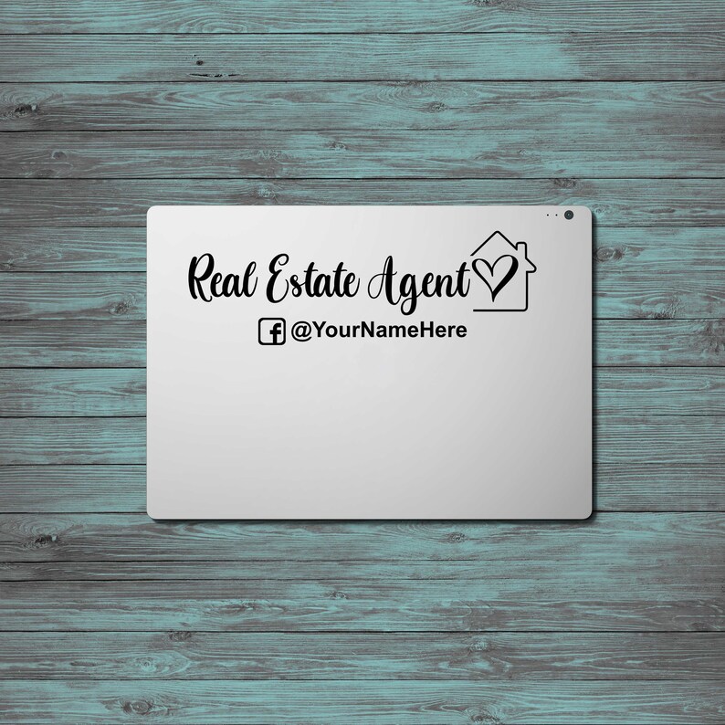 Real Estate Agent Decal Personalized Laptop Decal - Etsy