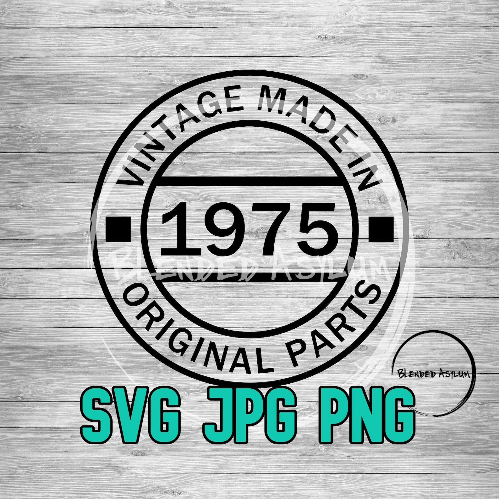 Vintage Made 1975 SVG PNG JPG | Retro 1975 Svg | Digital Download ...