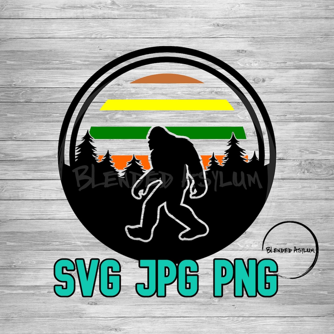 Retro Bigfoot SVG PNG JPG | Bigfoot Classic Svg | Digital Download ...