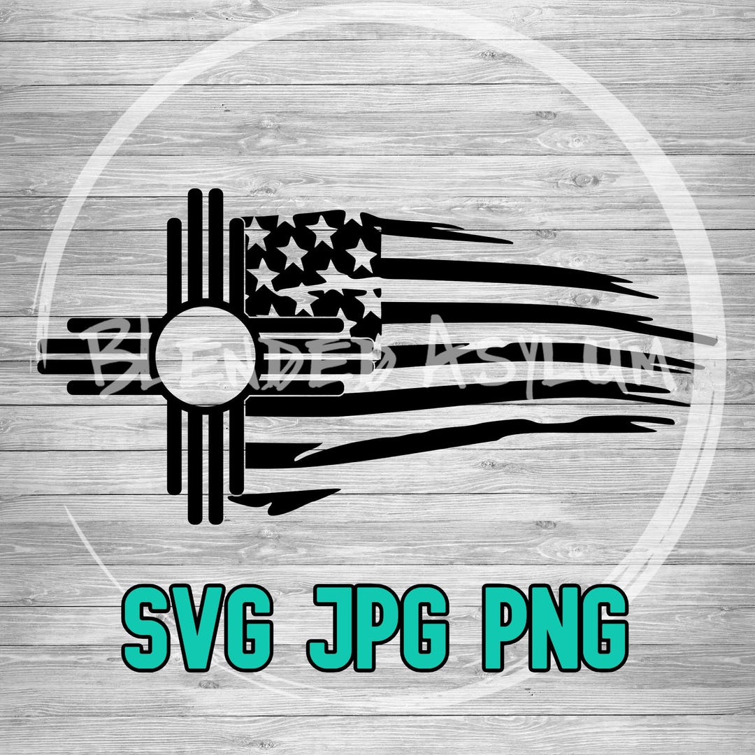 New Mexico Zia American Flag 001 SVG PNG JPG | Zia New Mexico | Cricut ...