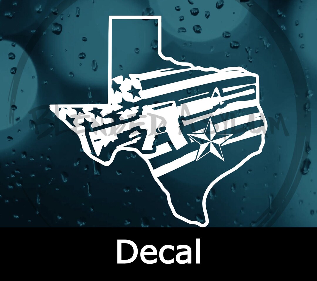 Texas AR Decal Texas American Flag Decal AR-15 Texas Distressed ...