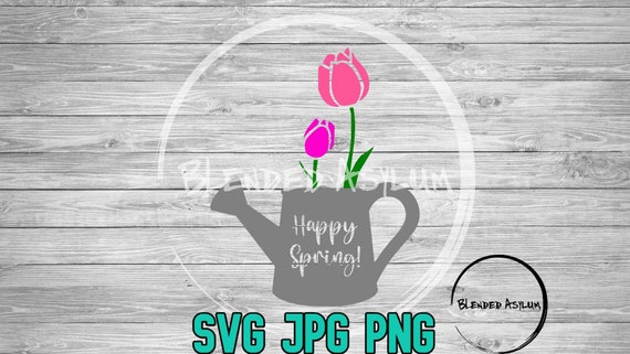 Happy Spring Vector Cut File SVG JPG PNG | Etsy