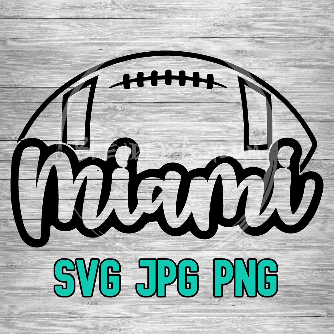 Miami Football 001 SVG PNG JPG | Miami Football Layered Vector File ...