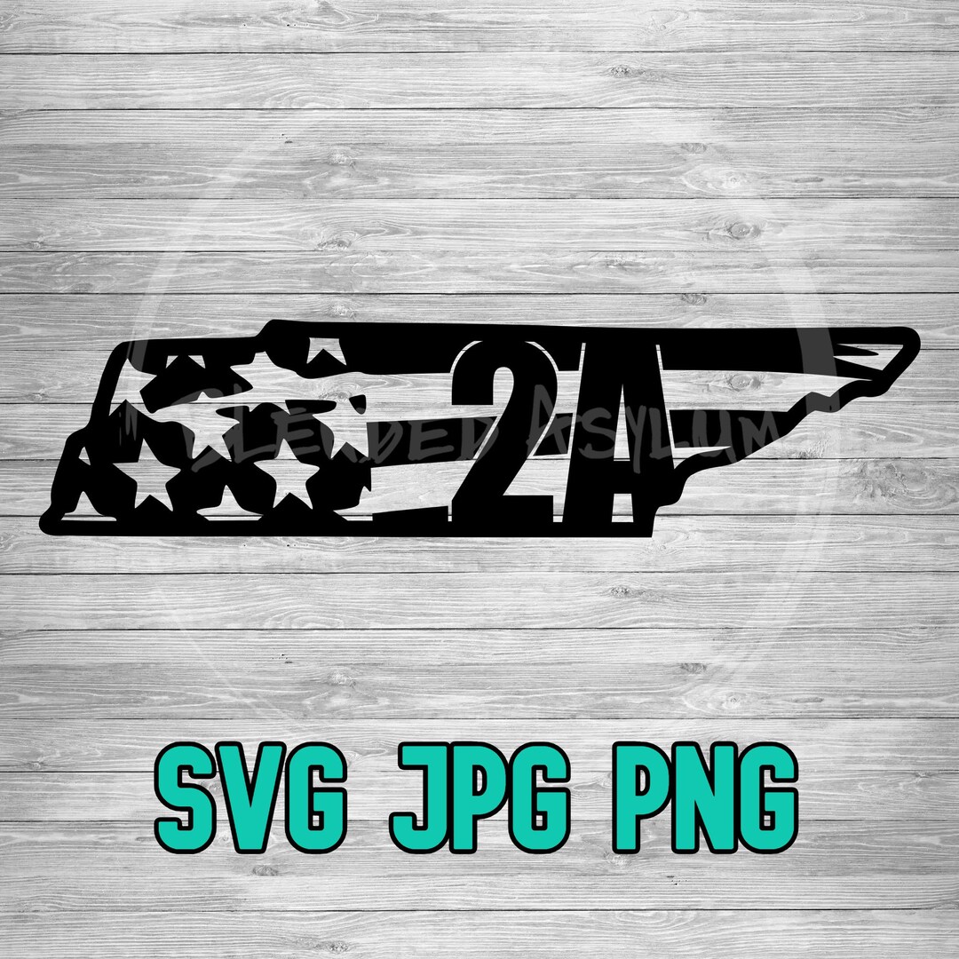 Tennessee American Flag 2A SVG PNG JPG | Tennessee Vector | Cricut File ...