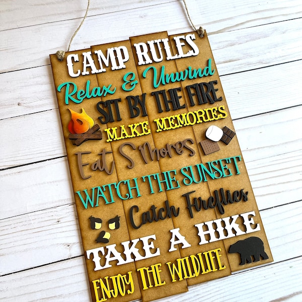Camping Rules - Etsy