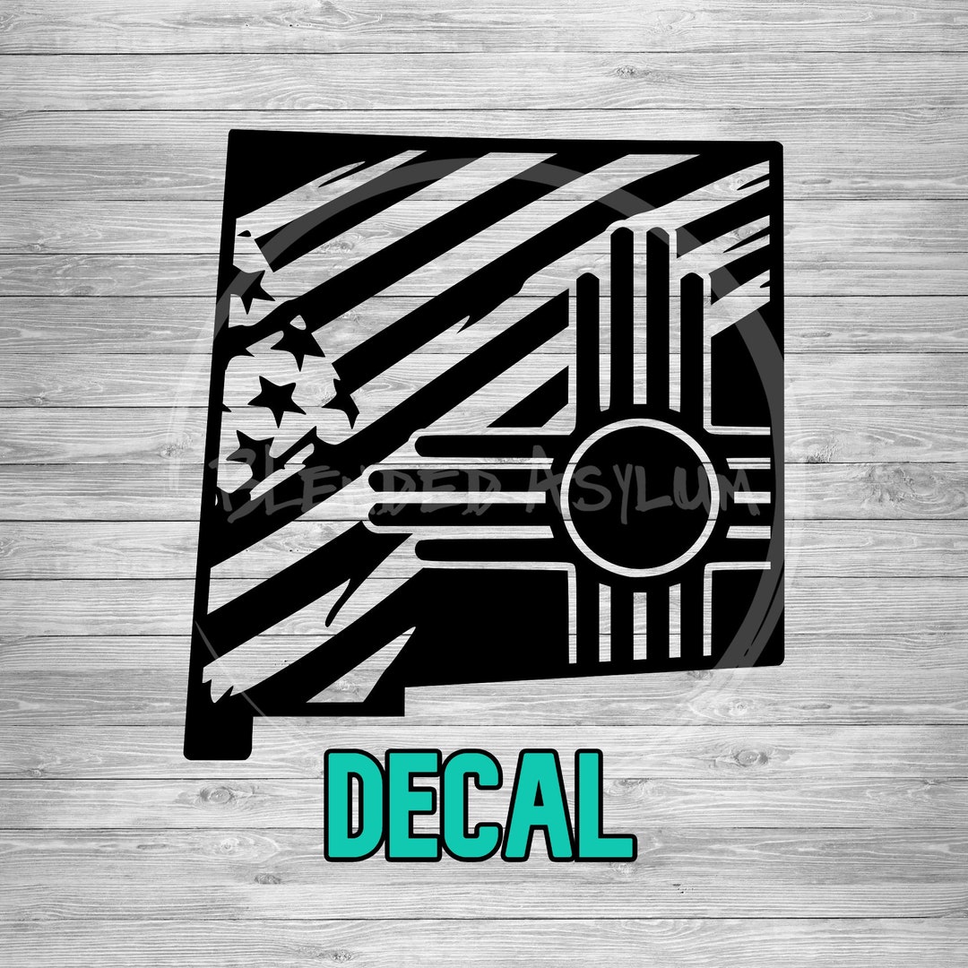 New Mexico American State Flag Reversed Decal | Land of Enchantment ...