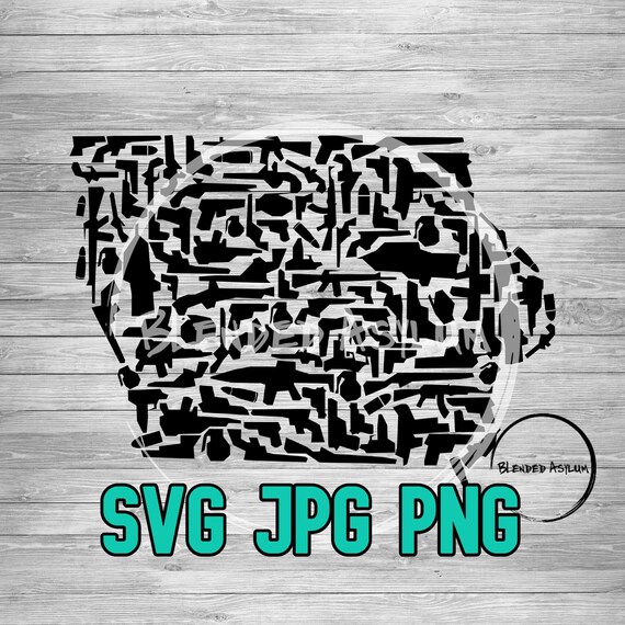 Armed Iowa SVG JPG PNG Iowa Guns Svg Cricut Cut File - Etsy