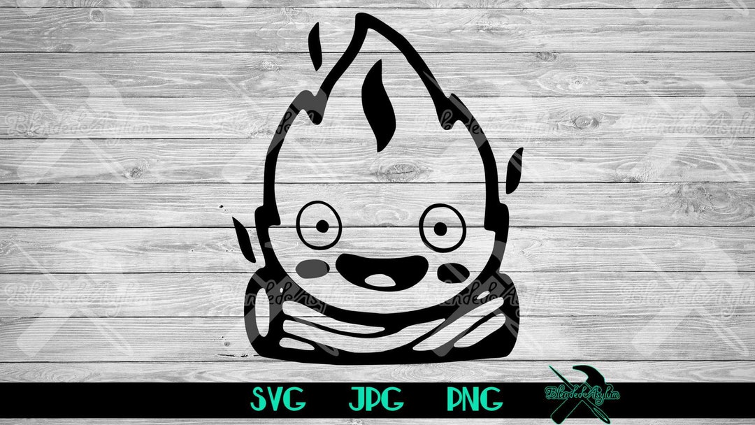 Calcifer SVG, JPG, PNG Cricut Cut File Silhouette Cut File Coloring ...
