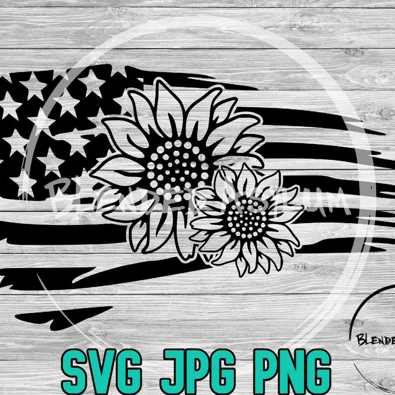 Flag Sunflower Svg - Etsy