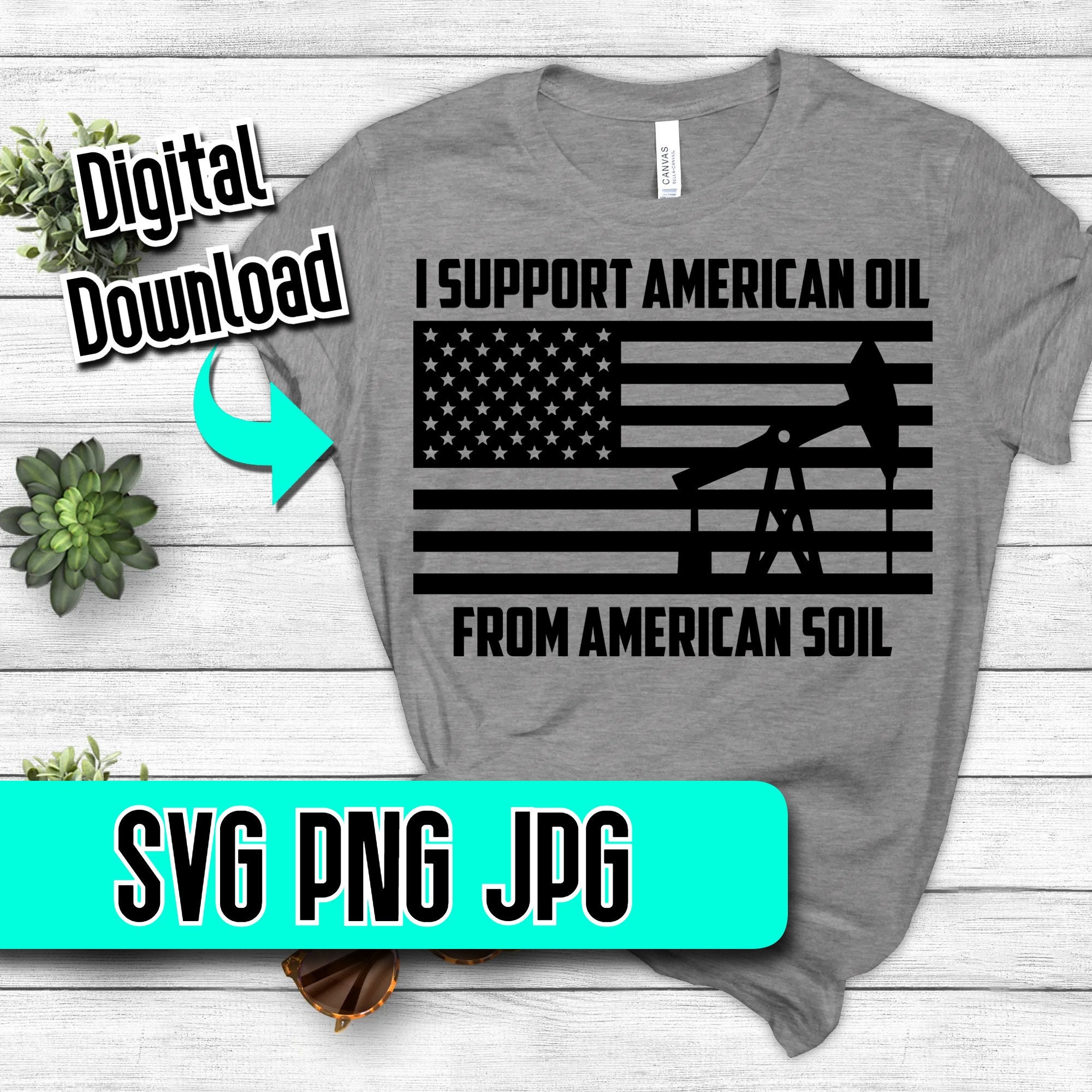 American Oil SVG JPG PNG American Flag Oil Support America - Etsy