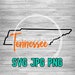 Tennessee Outline State Name SVG PNG JPG Layered Tennessee Layered ...