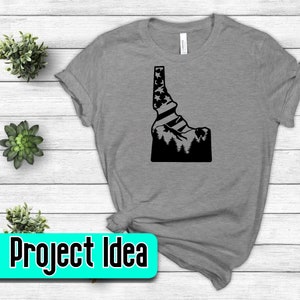 Idaho American Flag Mountains SVG PNG JPG | Idaho Outline Vector ...