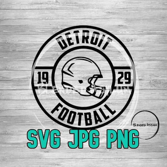 Football Founded Detroit SVG PNG JPG Football Detroit Vector - Etsy