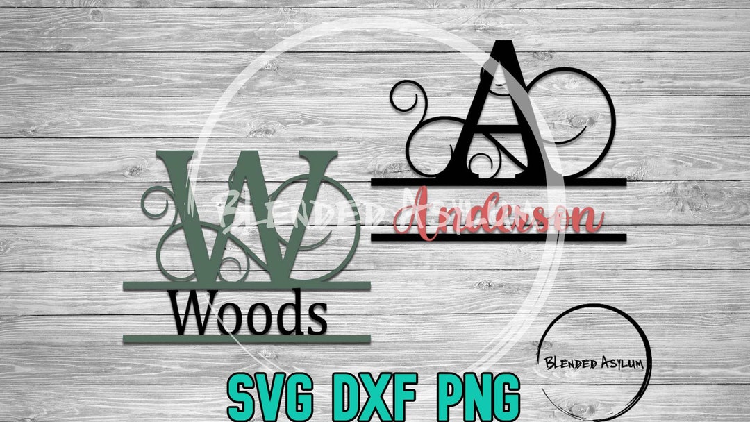 Monogram 002 A-Z SVG/DXF/PNG, Ornate Sign Alphabet, Name Frame, Digital ...