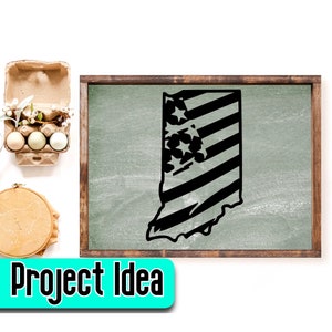 Indiana American Flag SVG PNG JPG | Cricut Silhouette | Laser Engrave ...