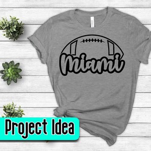 Miami Football 001 SVG PNG JPG | Miami Football Layered Vector File ...