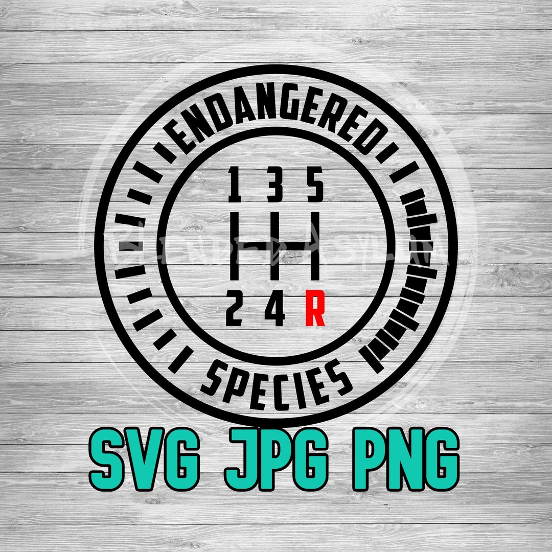 Endangered Species 5 Speed Redline SVG PNG JPG | Cricut Silhouette File ...