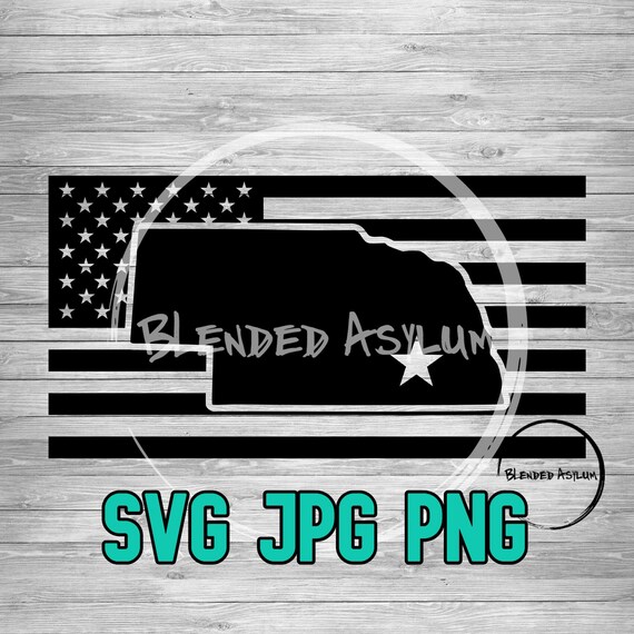 American Flag Nebraska State SVG PNG JPG American Flag - Etsy