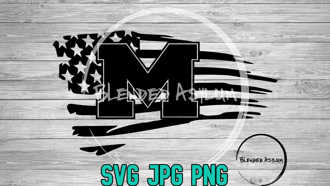 American Flag M SVG JPG PNG Distressed American Flag - Etsy