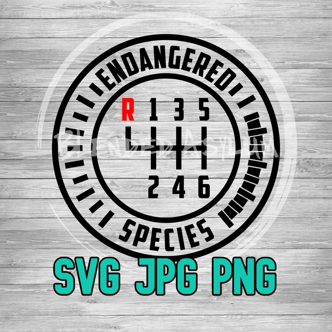 Endangered Species 6 Speed Redline SVG PNG JPG | Cricut Silhouette File ...