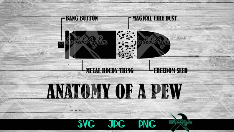 Anatomy of A Pew Vector Cut File SVG JPG PNG - Etsy