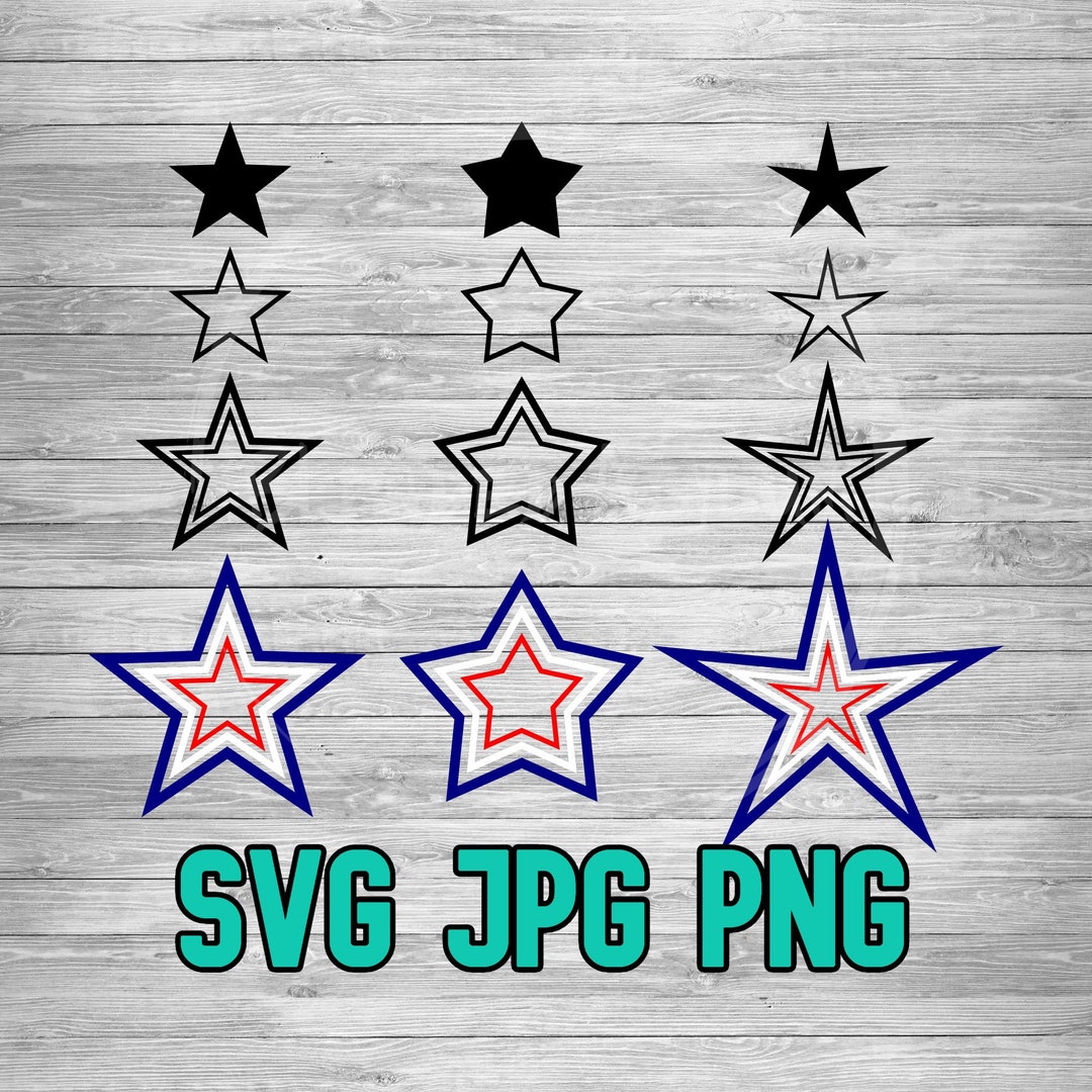 Star Pack 001 SVG PNG JPG | Star Bundle Vector Cut File | Cricut and ...