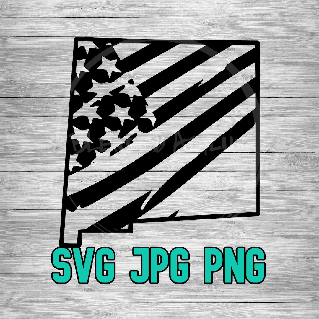 New Mexico American Flag SVG PNG JPG | Land of Enchantment | Cricut ...